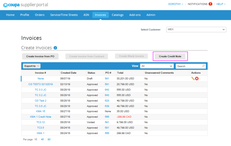 Creating Invoices & Credit Notes - Coupa for Vendors