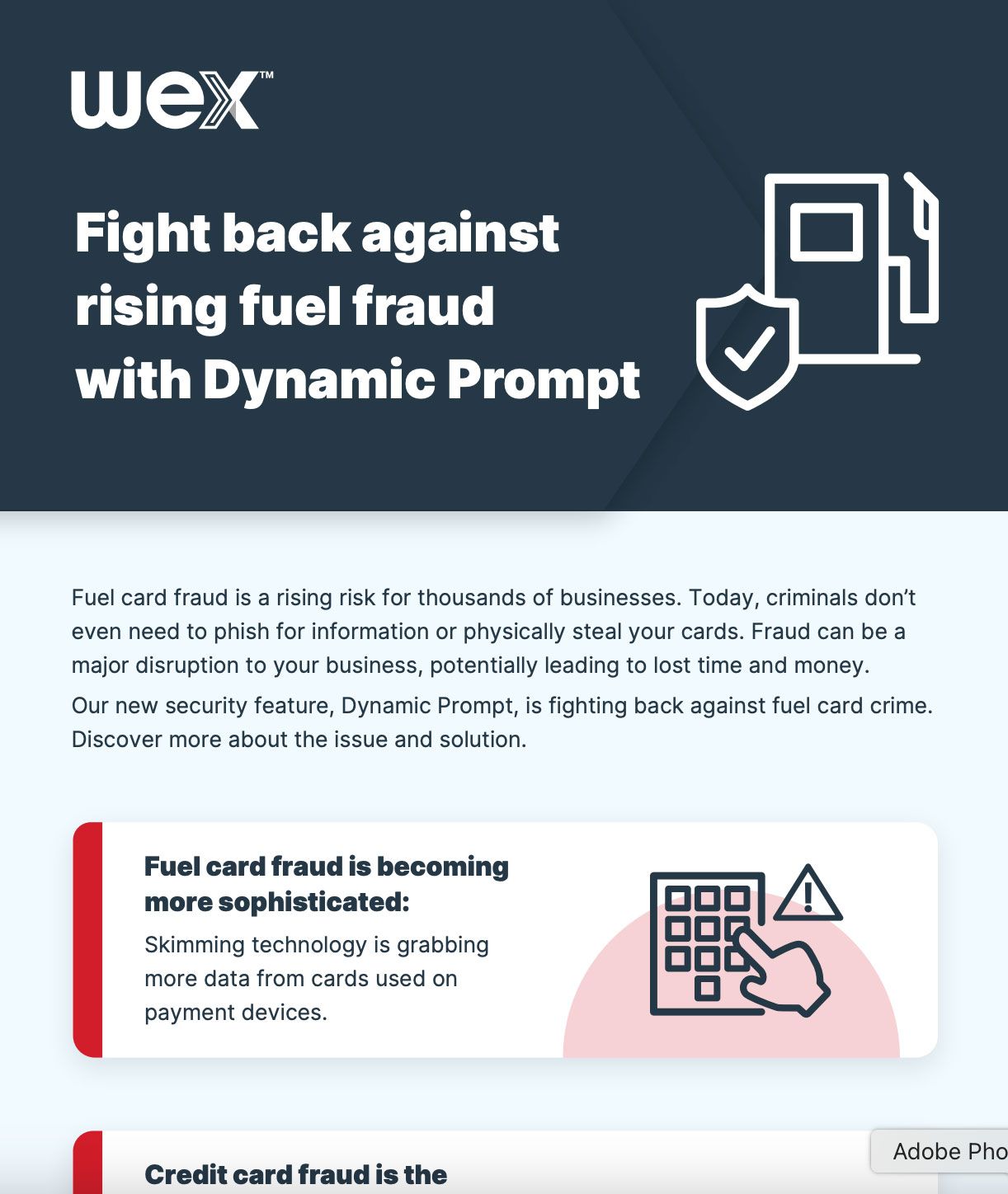 Avoid fleet card skimming with two-factor authentication | WEX Inc.